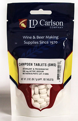 SODIUM CAMPDEN TABLETS 100 COUNT – Buckeye Winery